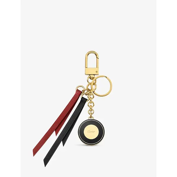 Cartier Diabolo De Logo-Embossed Gold-Toned Metal And Leather Bag